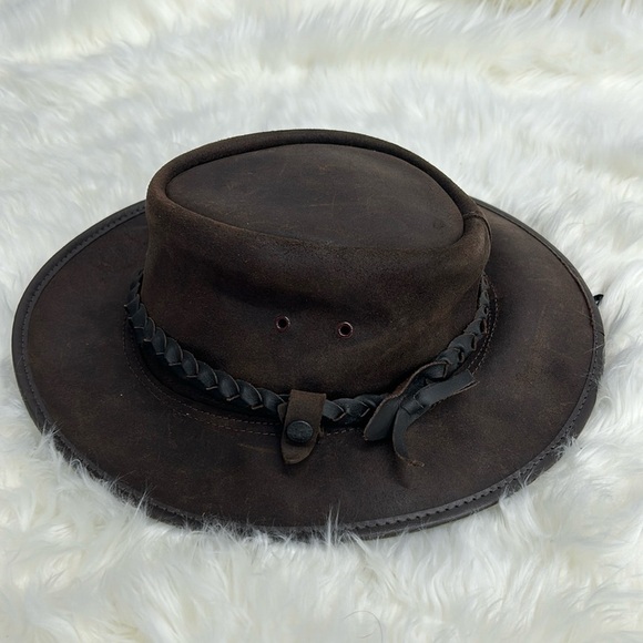 bc hats | Accessories | Bc Hats Steer Hide Australian Leather Hat Size ...